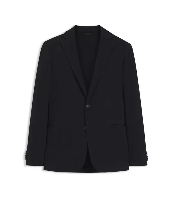 BOSS Slim-fit Blazer In Cotton-blend Jersey - Black