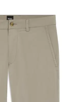 BOSS Slim-fit Stretch-cotton Dobby Pants