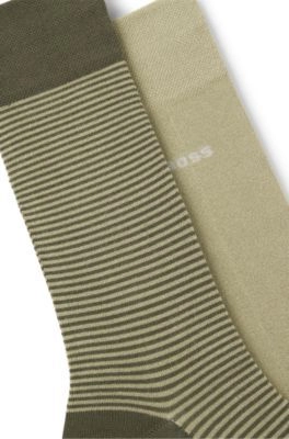 BOSS Two-pack Of Regular Length Logo Socks - Green