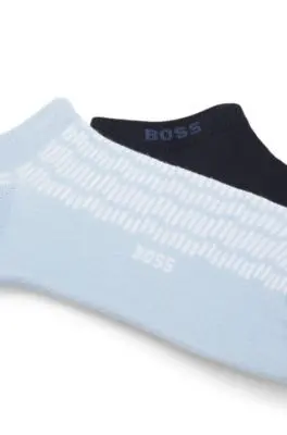 BOSS Two-pack Cotton-blend Ankle Socks - Light Blue