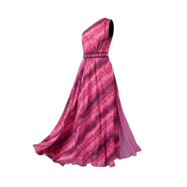 GLAM ON YOU Arleth Silk Maxi Dress