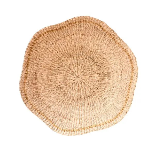 Likhâ Neutrals / Large Scallop Wall Baskets - Brown