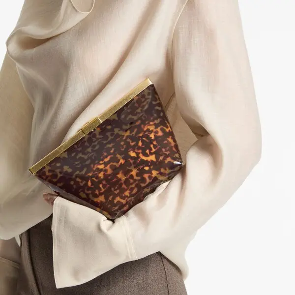 JIMMY CHOO Ganache Transparent Clutch Bag