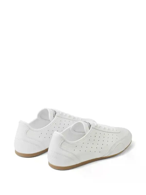 JIMMY CHOO Sunny Perforated Low Top Sneakers - White