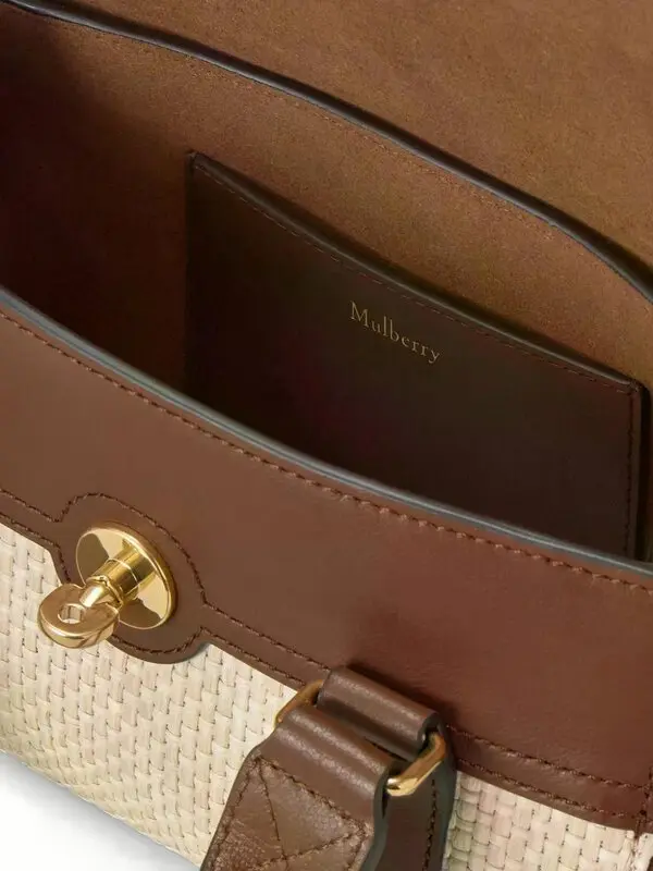 Mulberry Mini Bayswater Raffia Crossbody Bag