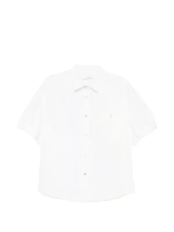 JNBY Puff Sleeve Floral Embroidered Blouse