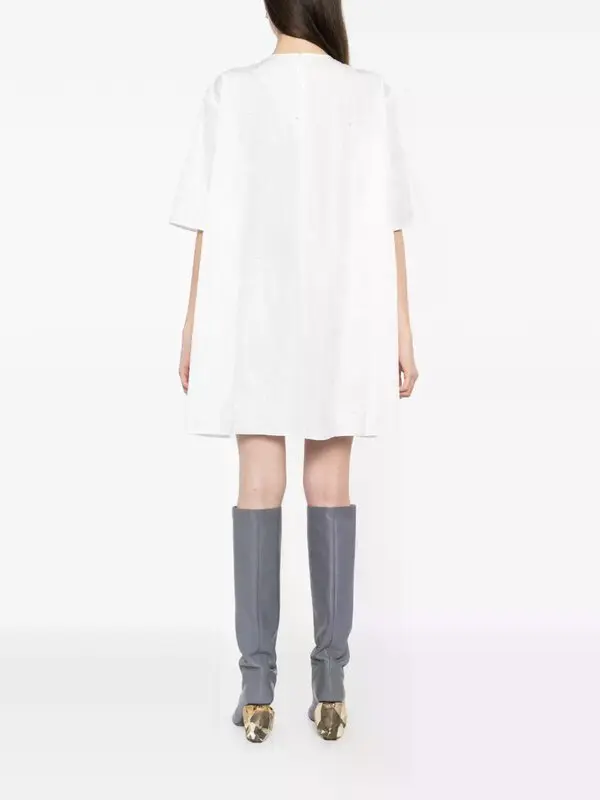 JNBY Embroidered Round Neck Short Sleeve Dress