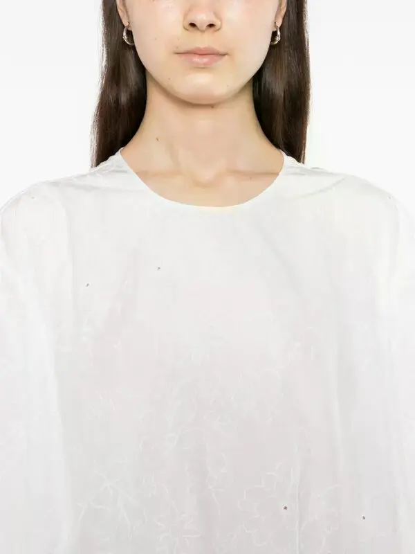 JNBY Embroidered Round Neck Short Sleeve Dress