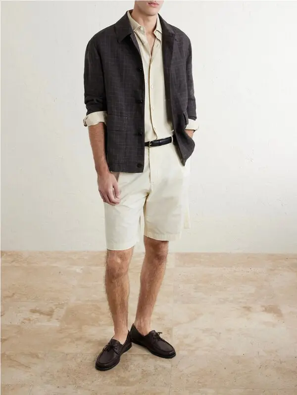 Boglioli Checked Linen Overshirt