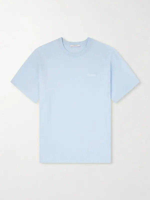 Givenchy Logo-appliquéd Cotton-jersey T-shirt - Blue