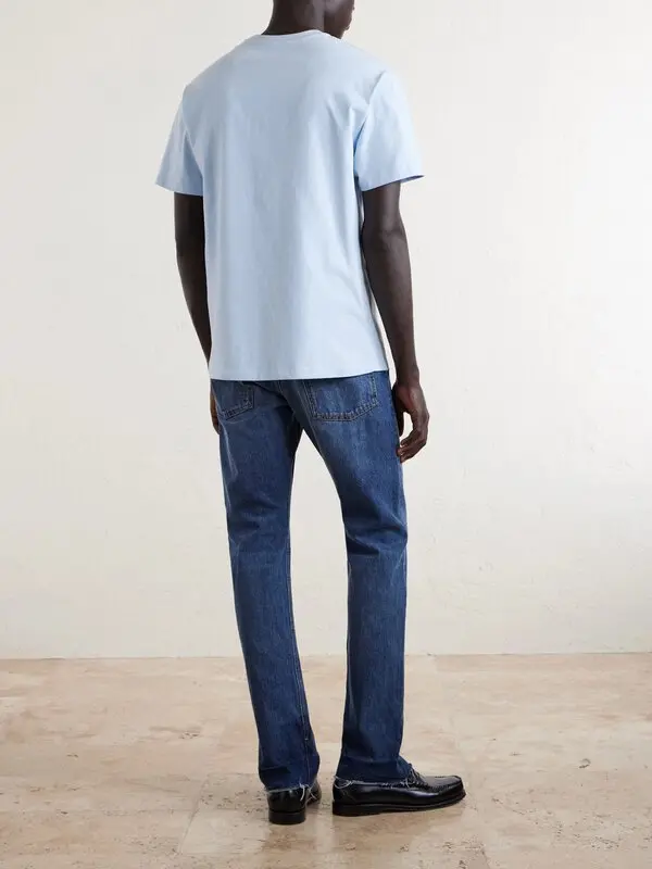 Givenchy Logo-appliquéd Cotton-jersey T-shirt - Blue