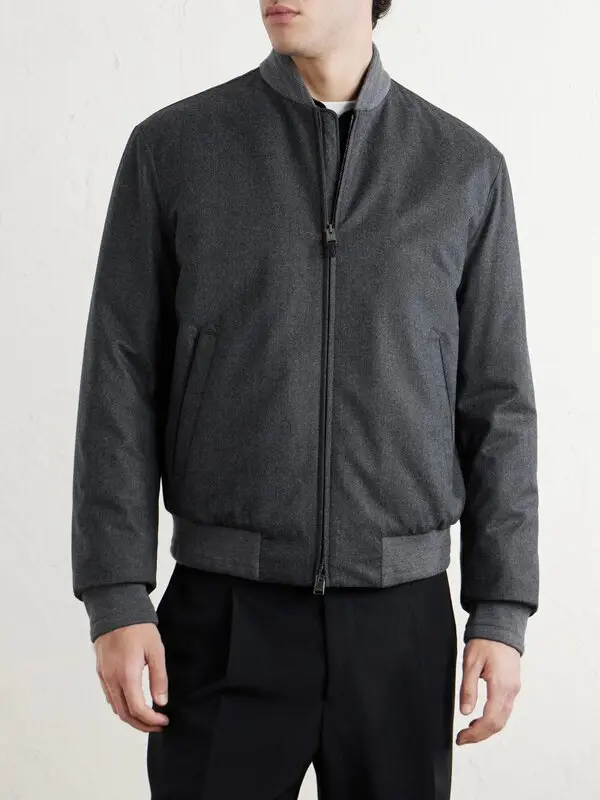 Canali Wool Bomber Jacket
