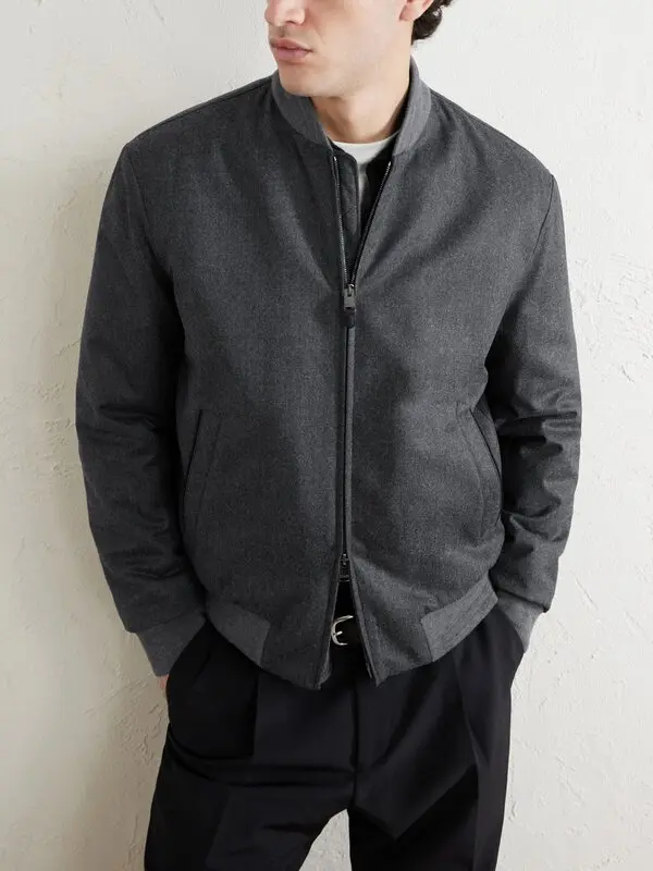 Canali Wool Bomber Jacket