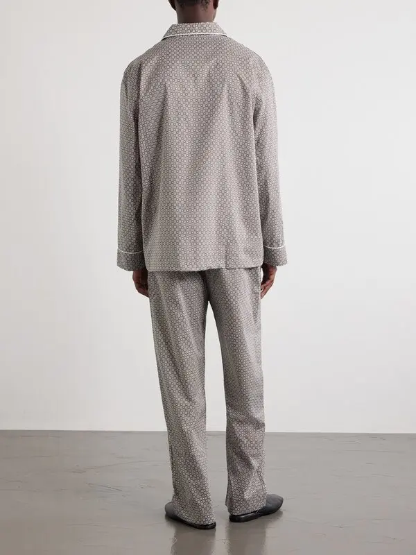 Derek Rose Ledbury 96 Printed Cotton-poplin Pyjama Set