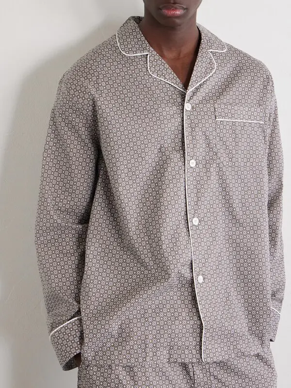 Derek Rose Ledbury 96 Printed Cotton-poplin Pyjama Set