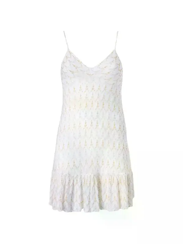 Missoni Zigzag-knit Ruffled Mini Dress