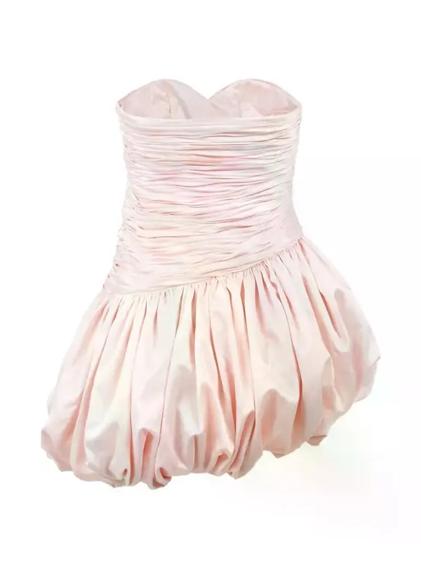 STOLEN STORES Ruched Bodice Bubble-hem Strapless Dress