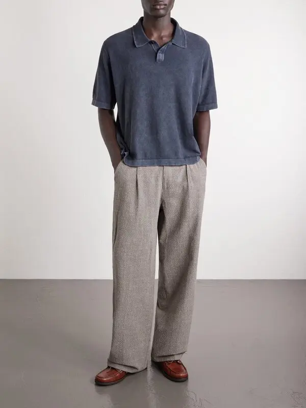 CORRIDOR Cotton-piqué Polo Shirt - Black