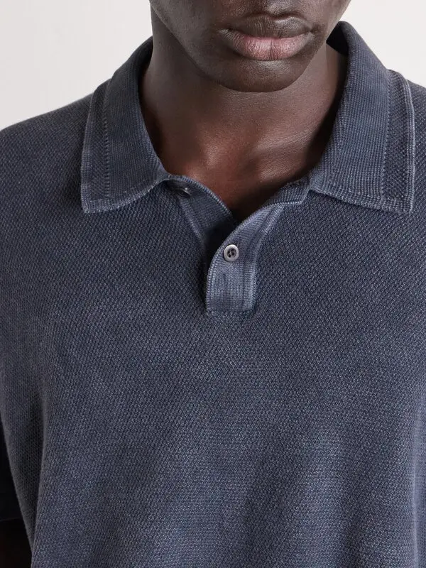 CORRIDOR Cotton-piqué Polo Shirt - Black
