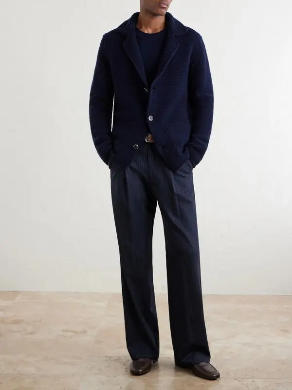 Altea Knitted Virgin Wool Blazer