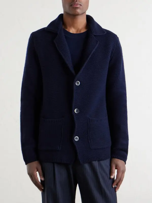 Altea Knitted Virgin Wool Blazer