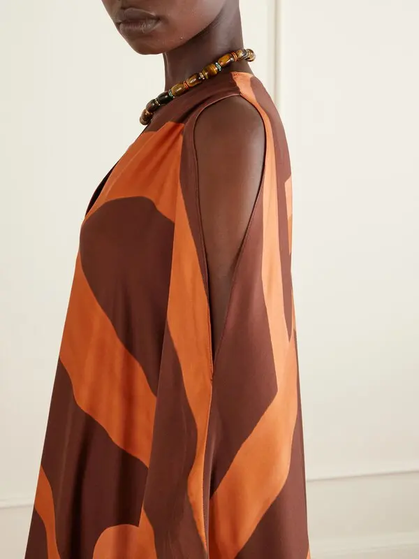Themis Z Amalthea Printed Satin Kaftan