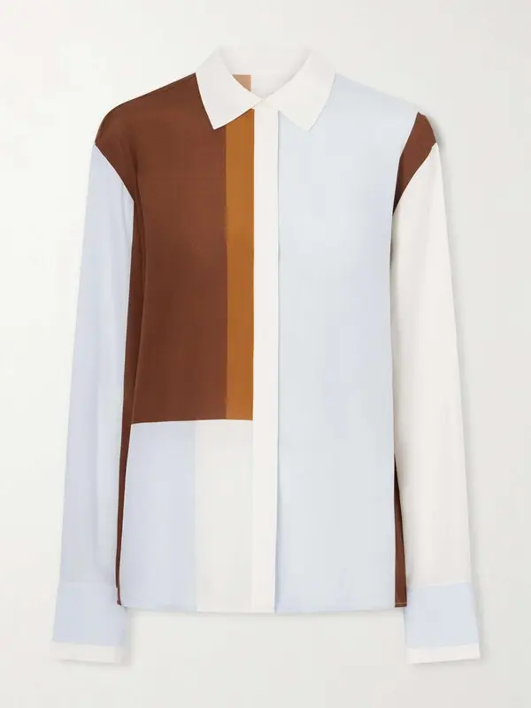 SIR. Marais Printed Silk Shirt - Beige