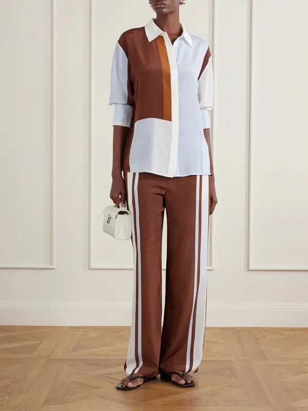 SIR. Marais Printed Silk Shirt - Neutrals