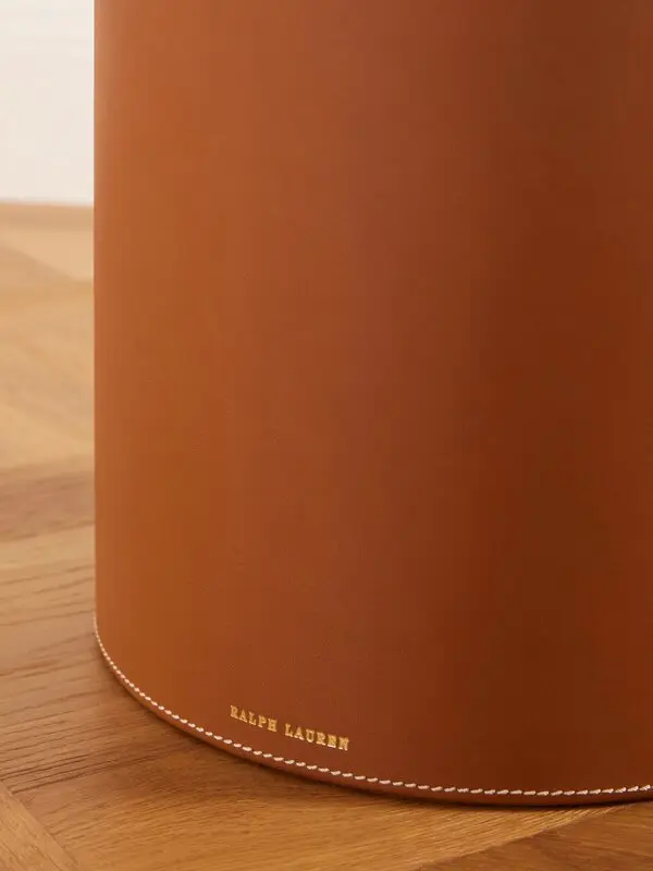 Ralph Lauren Brennan Leather Waste Bin