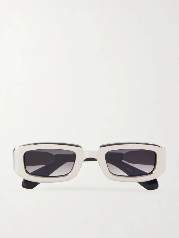 JACQUES MARIE MAGE Ryder Rectangular Titanium Sunglasses - Silver
