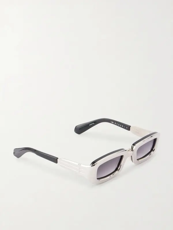 JACQUES MARIE MAGE Ryder Rectangular Titanium Sunglasses - Silver