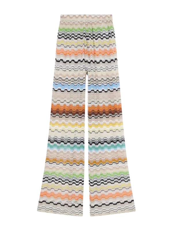 Missoni Striped Crochet-knit Wide-leg Pants - Multi