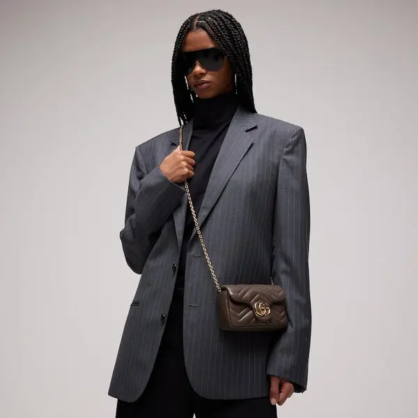 Gucci Gg Marmont Mini Shoulder Bag - Brown