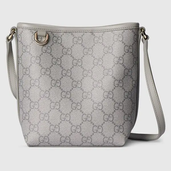 Gucci Gg Emblem Nano Bucket Bag In Gg Canvas - Grey