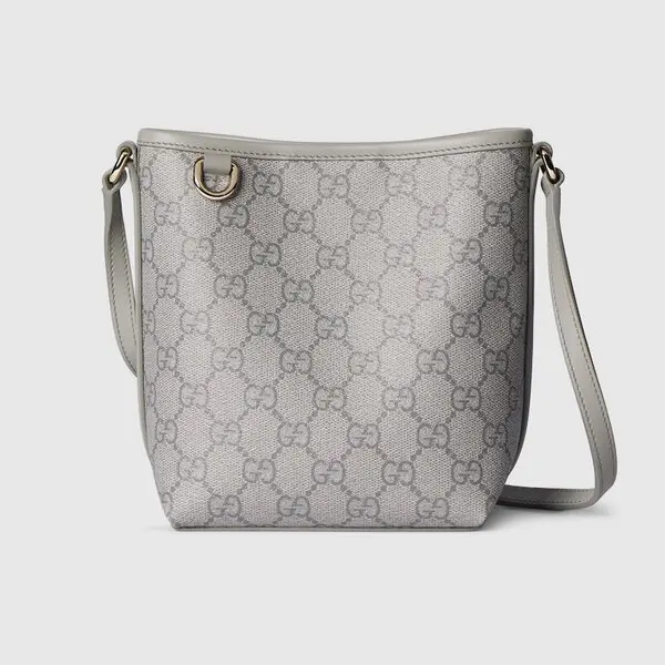 Gucci Gg Emblem Nano Bucket Bag In Gg Canvas - Grey