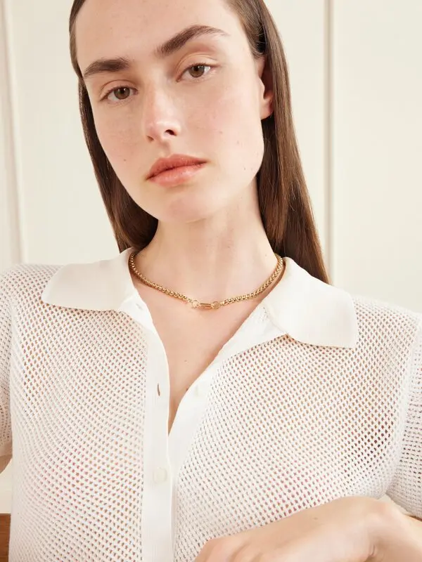 MARLA AARON Solo Baguette Diamond 14-karat Pendant
