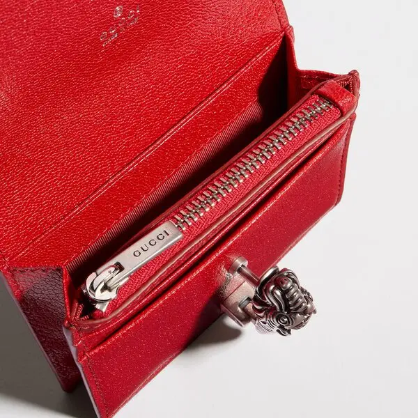 Gucci Dionysus Small Wallet Leather - Red