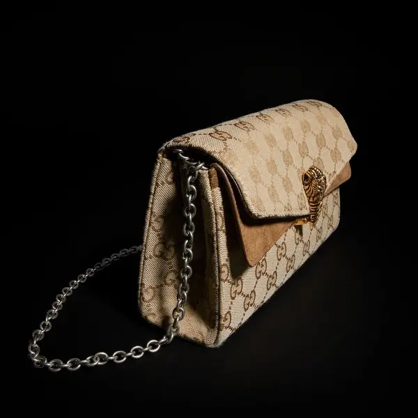 Gucci Dionysus Small Shoulder Bag Gg Canvas - Beige