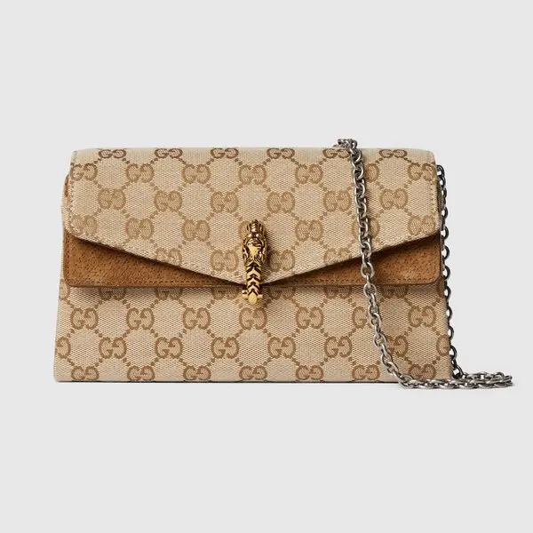 Gucci Dionysus Small Shoulder Bag Gg Canvas - Beige
