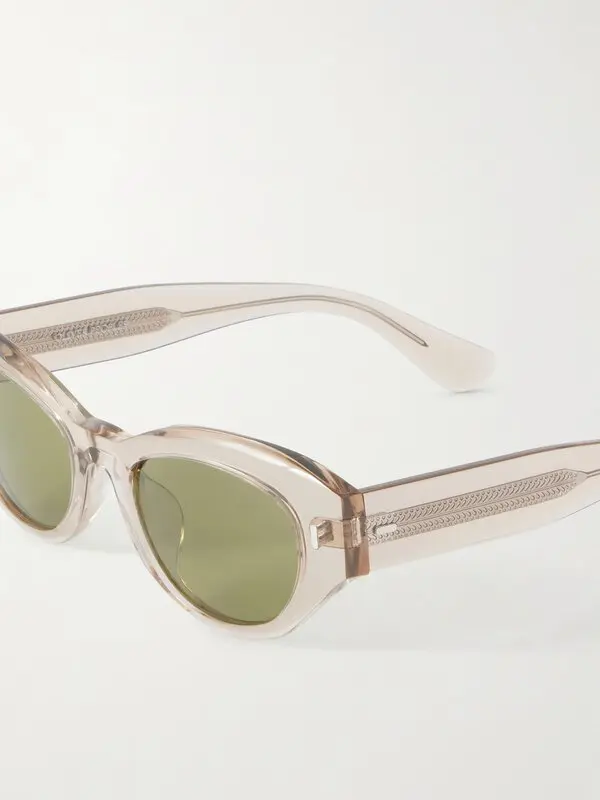 Oliver Spencer Lerrue Cat Eye Acetate Sunglasses - Neutrals