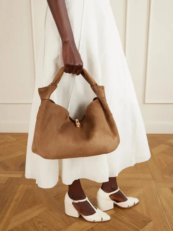 Gabriela Hearst Antonia Small Suede Shoulder Bag