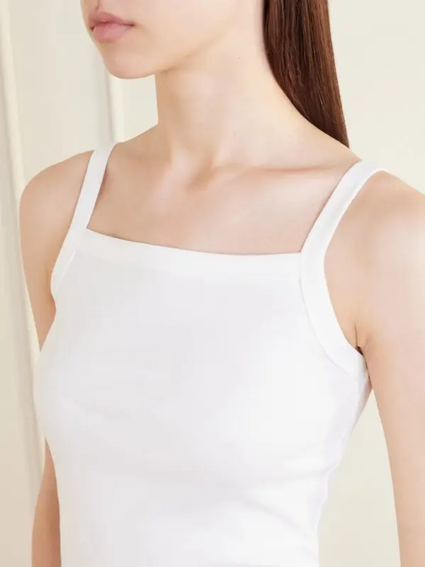 FLORE FLORE May Organic Cotton-jersey Tank - White