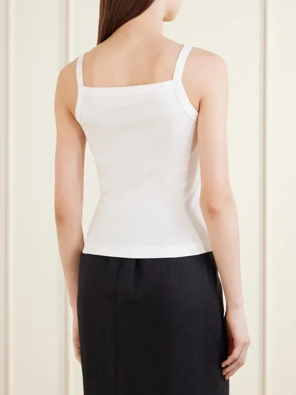 FLORE FLORE May Organic Cotton-jersey Tank - White