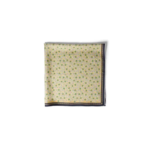 Miu Miu Printed Twill Scarf - Mustard/white