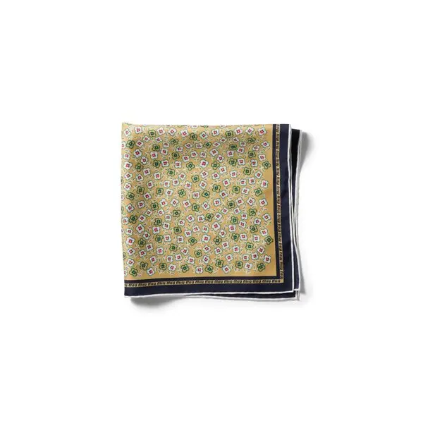 Miu Miu Printed Twill Scarf - Mustard/white