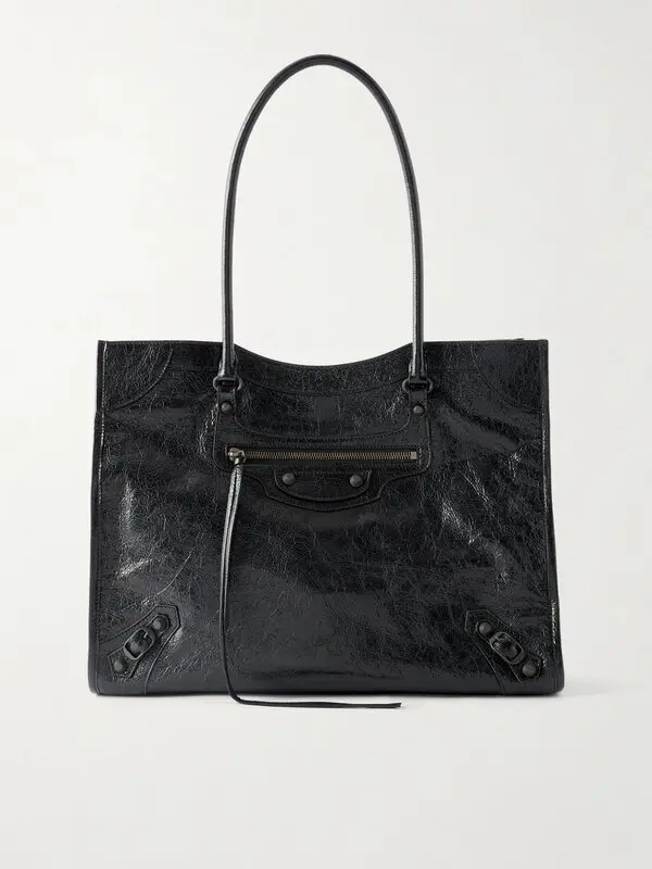 Balenciaga Le City Medium Leather Tote - Black