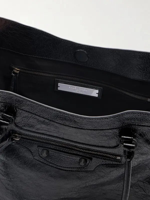 Balenciaga Le City Medium Leather Tote - Black