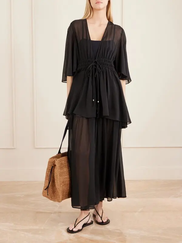 ERES Shirred Maxi Skirt