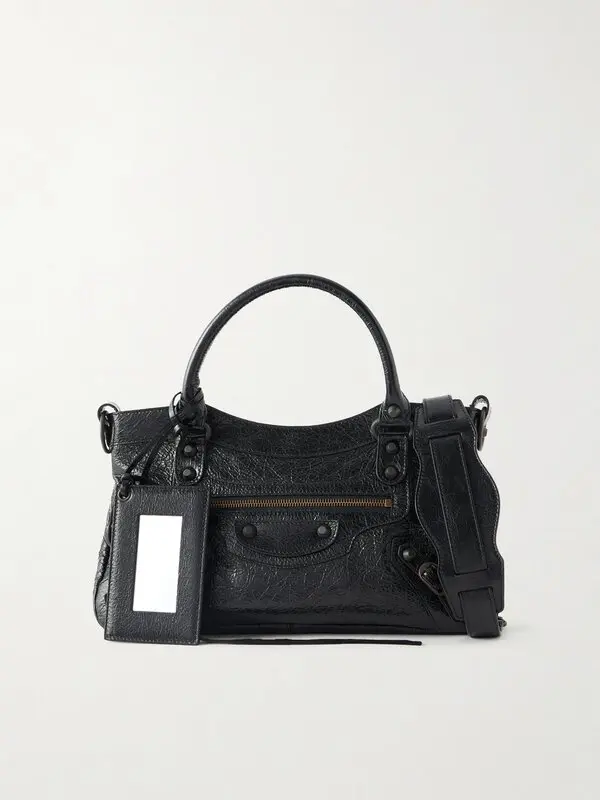 Balenciaga Le City First Leather Shoulder Bag - Black