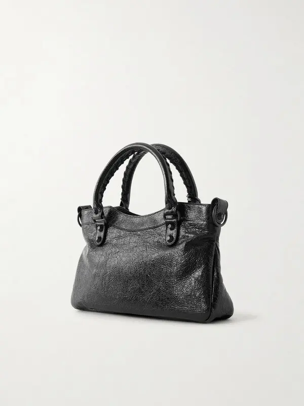 Balenciaga Le City First Leather Shoulder Bag - Black